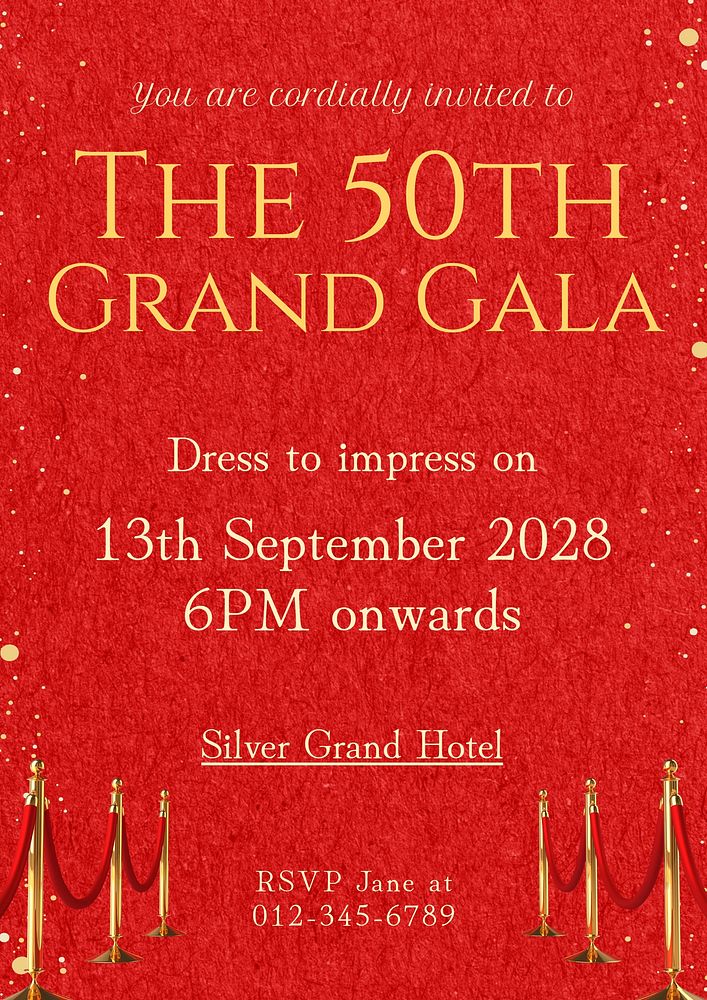Gala night poster template | Free Photo - rawpixel