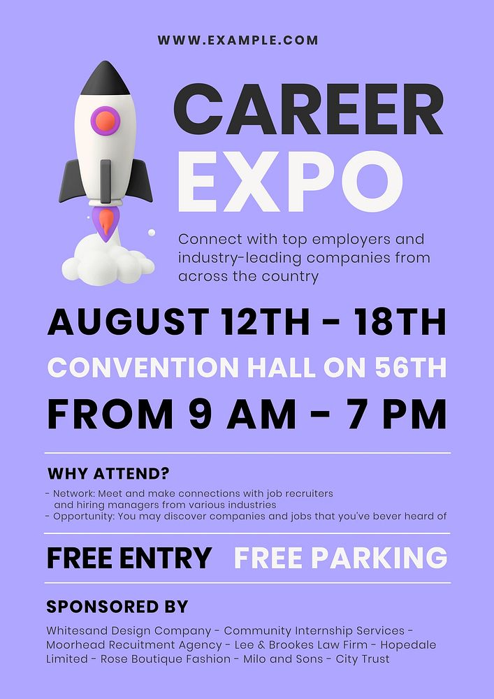 Career expo poster template | Free Photo - rawpixel