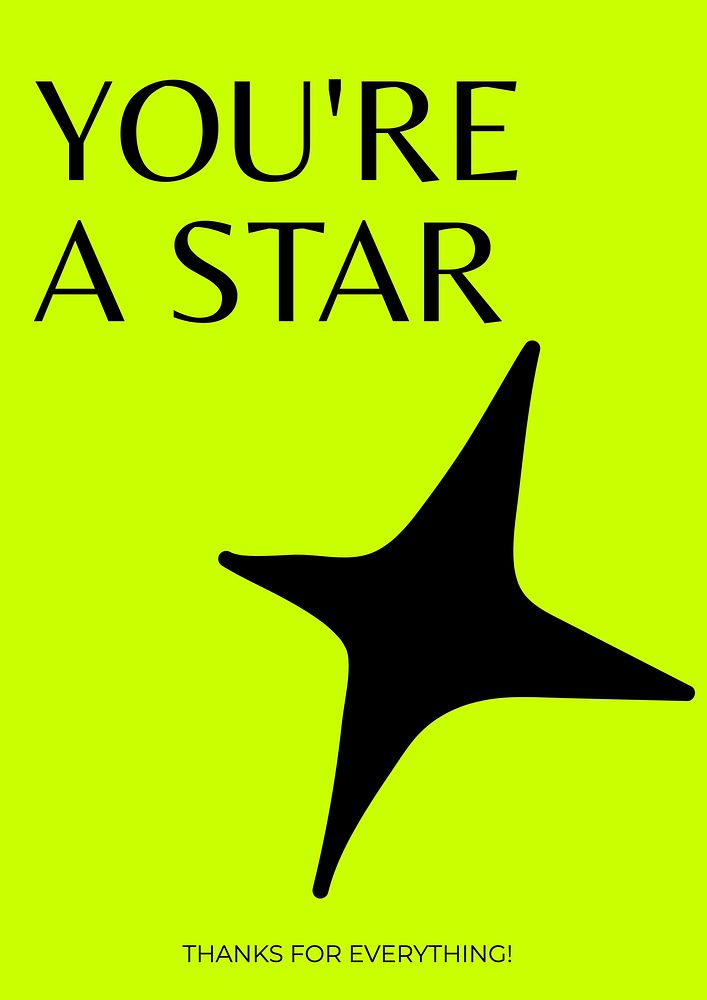 You're a star poster template | Free Photo - rawpixel
