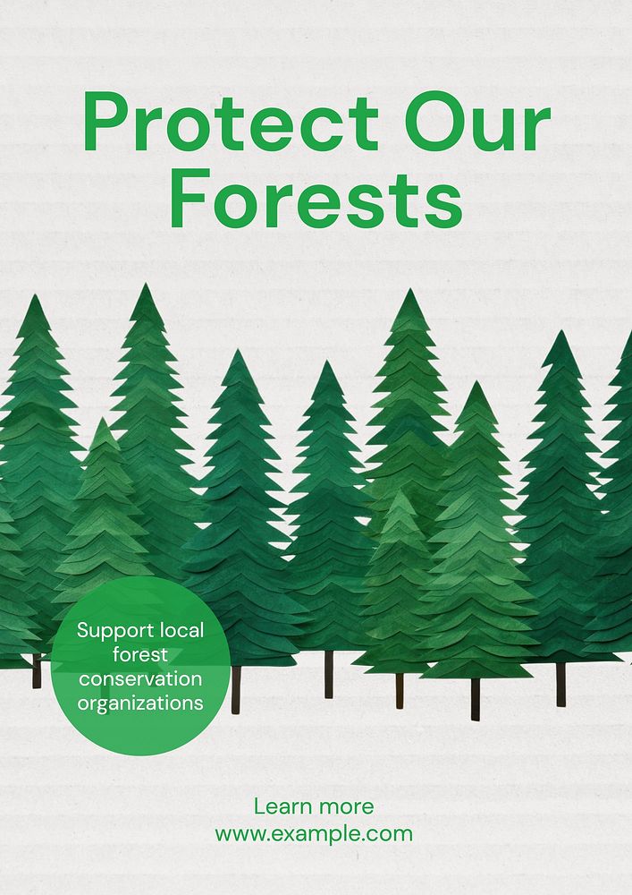 Protect Our Forest poster template | Free Photo - rawpixel
