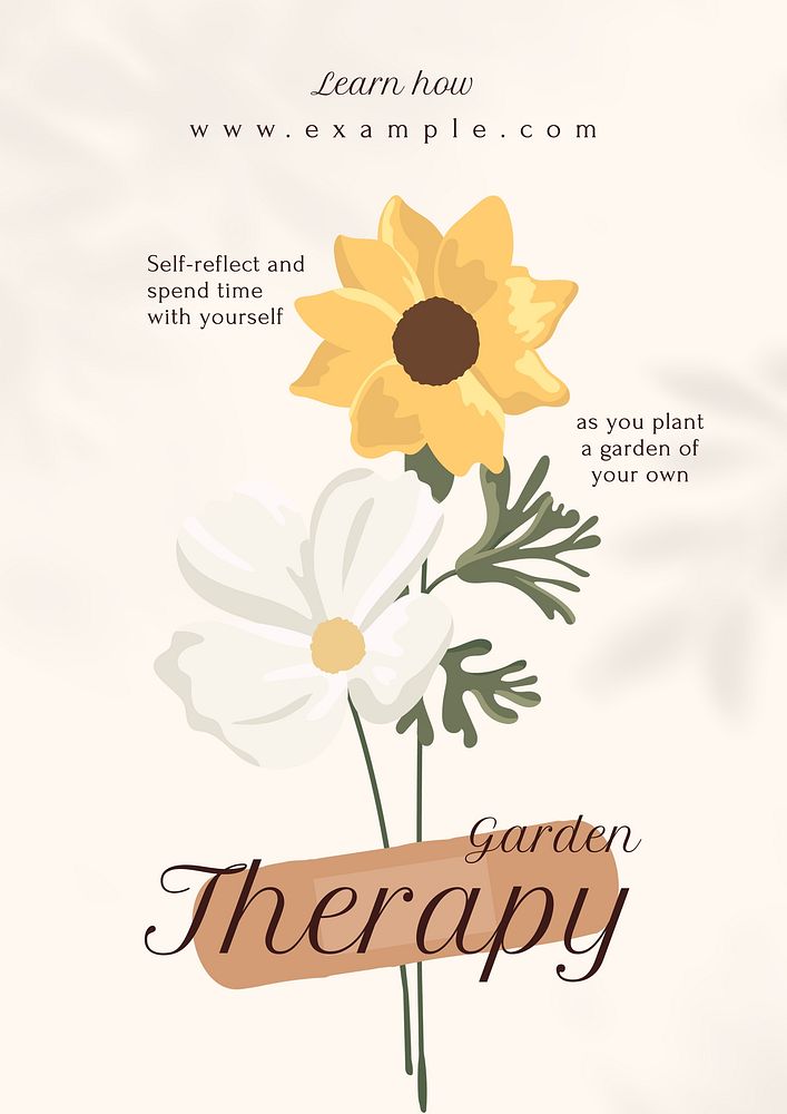 Garden therapy poster template | Free Photo - rawpixel