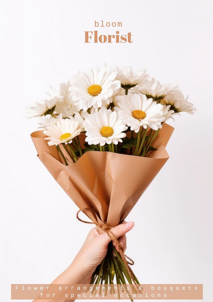 Florist poster template and design | Free Photo - rawpixel