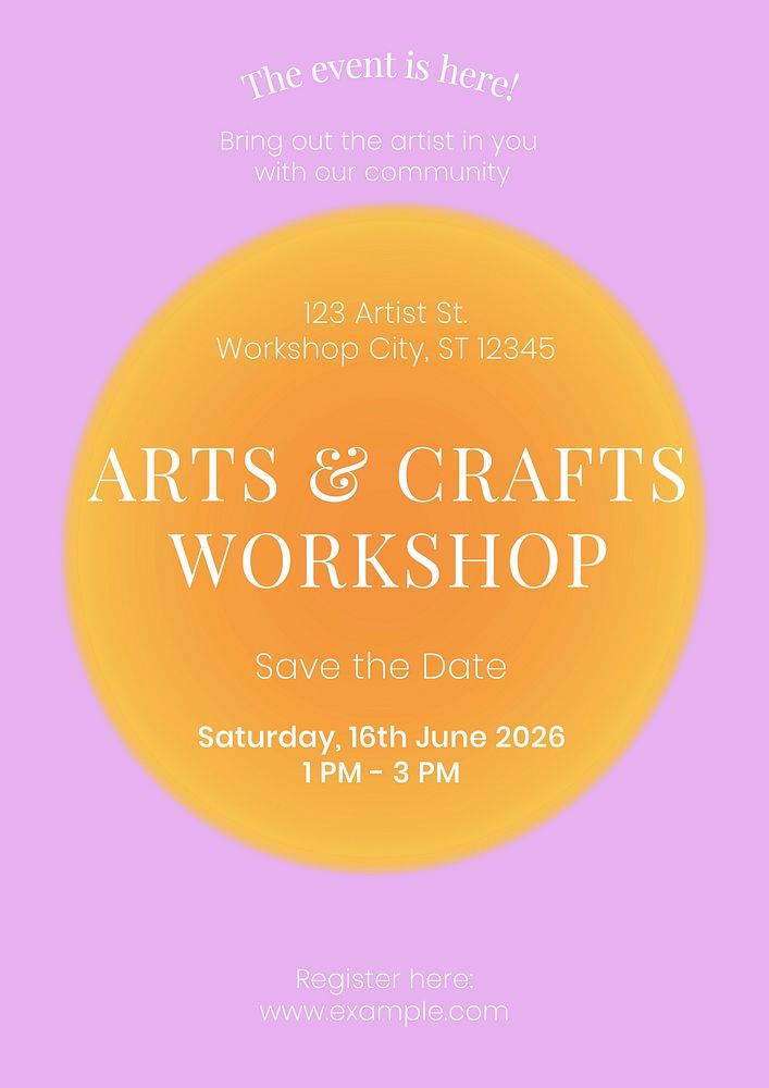 Workshop event poster template | Free Photo - rawpixel