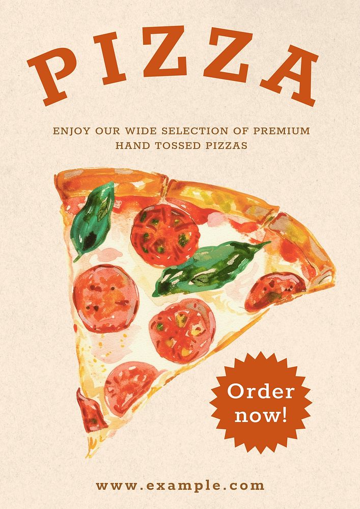 Pizza restaurant poster template | Free Photo - rawpixel