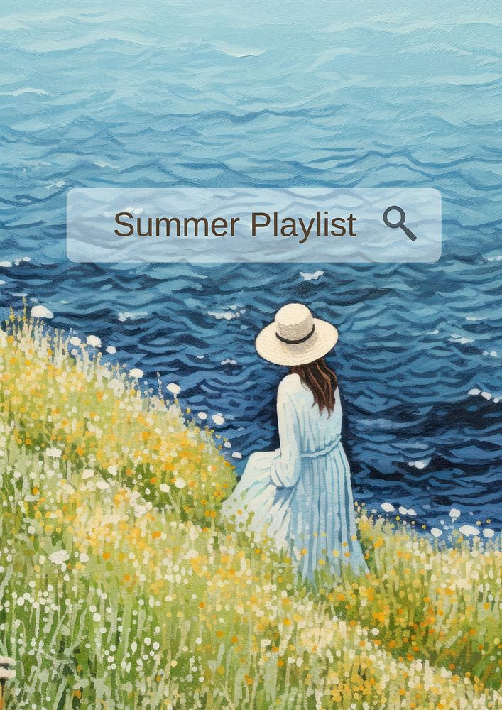 Summer playlist poster template | Free Photo - rawpixel