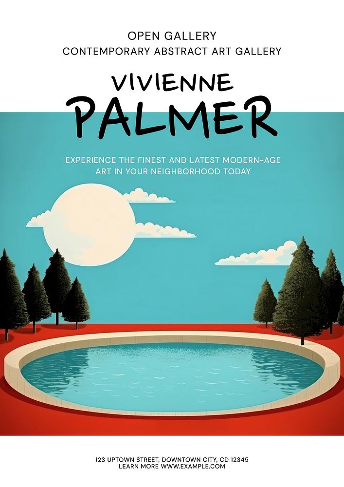 Open gallery poster template | Free Photo - rawpixel