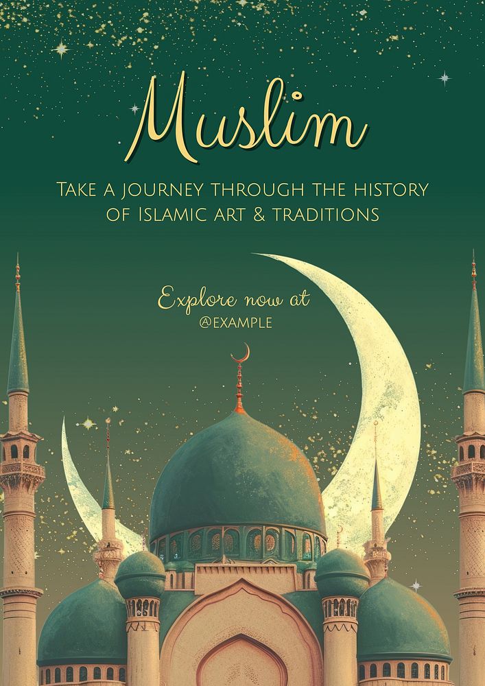 Muslim poster template | Free Photo - rawpixel