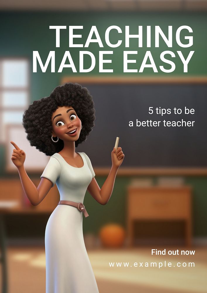 Teaching editable poster template | Free Photo - rawpixel