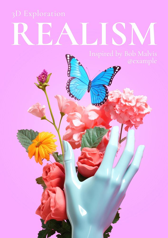 Realism 3D exploration poster template | Free Photo - rawpixel