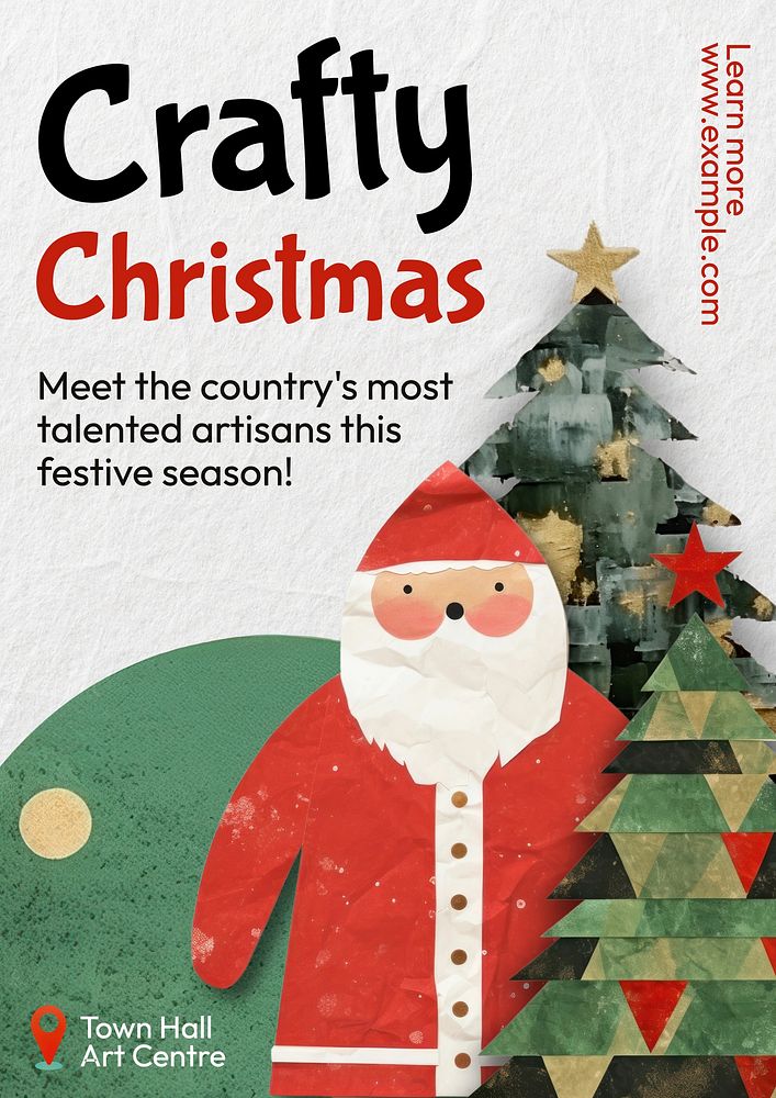 Crafty christmas poster template | Free Photo - rawpixel
