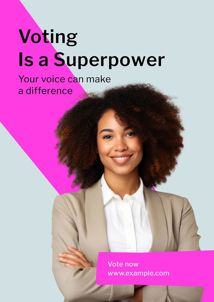 Voting power poster template, editable | Free Photo - rawpixel