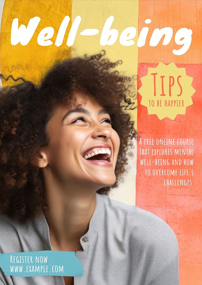 Mental Well-being course poster template | Free Photo - rawpixel