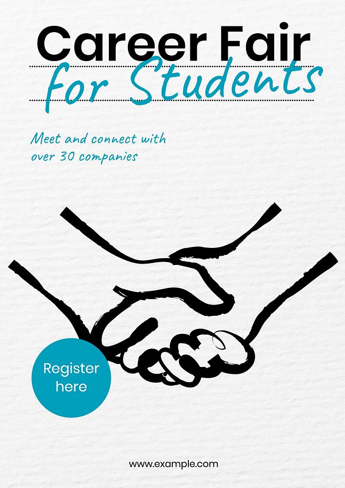 Career fair poster template, editable | Free Photo - rawpixel