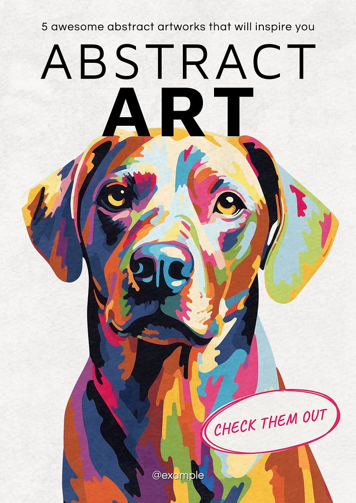 Abstract art poster template | Free Photo - rawpixel