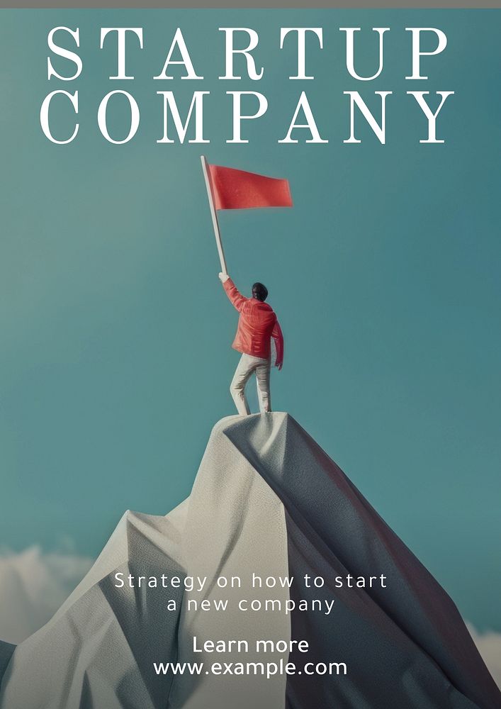 Startup company poster template | Free Photo - rawpixel