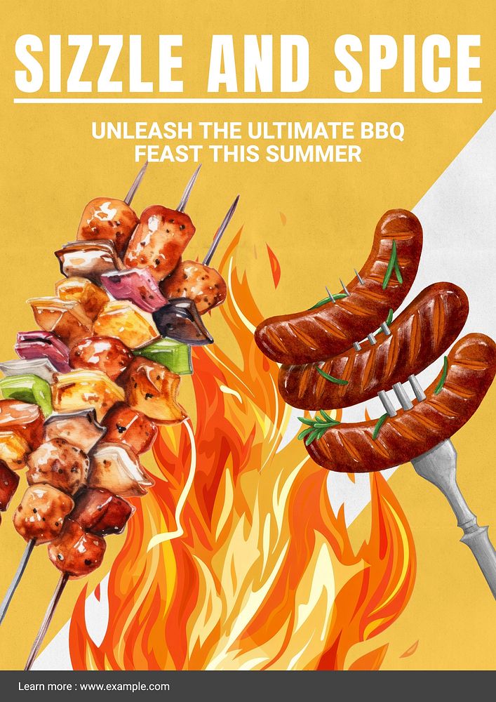 Summer bbq poster template | Free Photo - rawpixel