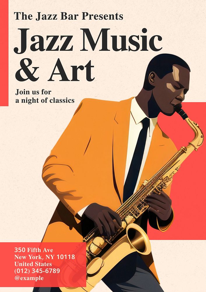 Music & art poster template, | Free Photo - rawpixel