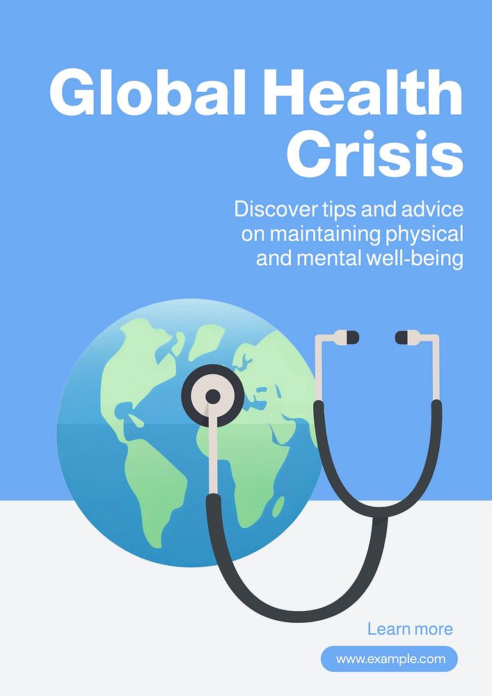 Global health crisis poster template | Free Photo - rawpixel