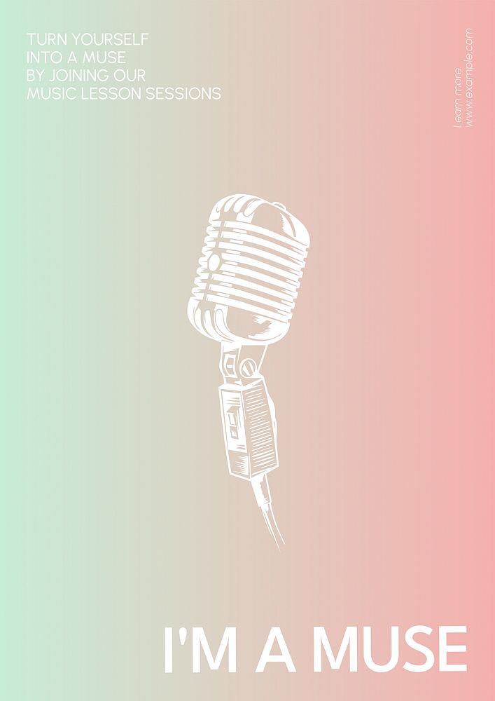 Music lessons poster template | Free Photo - rawpixel