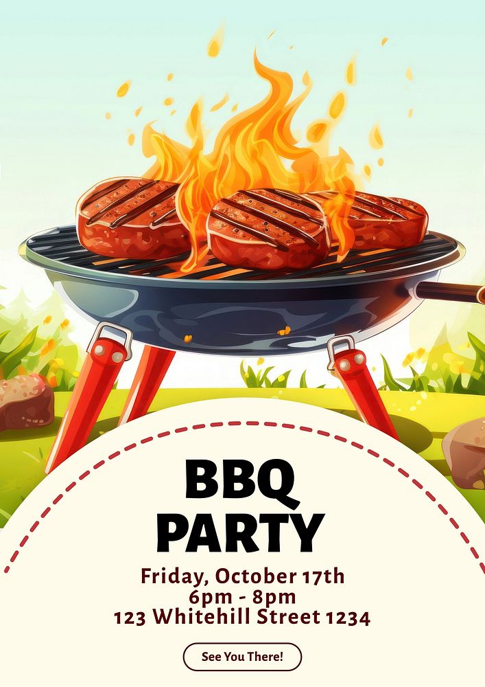 Bbq party poster template | Premium Photo - rawpixel