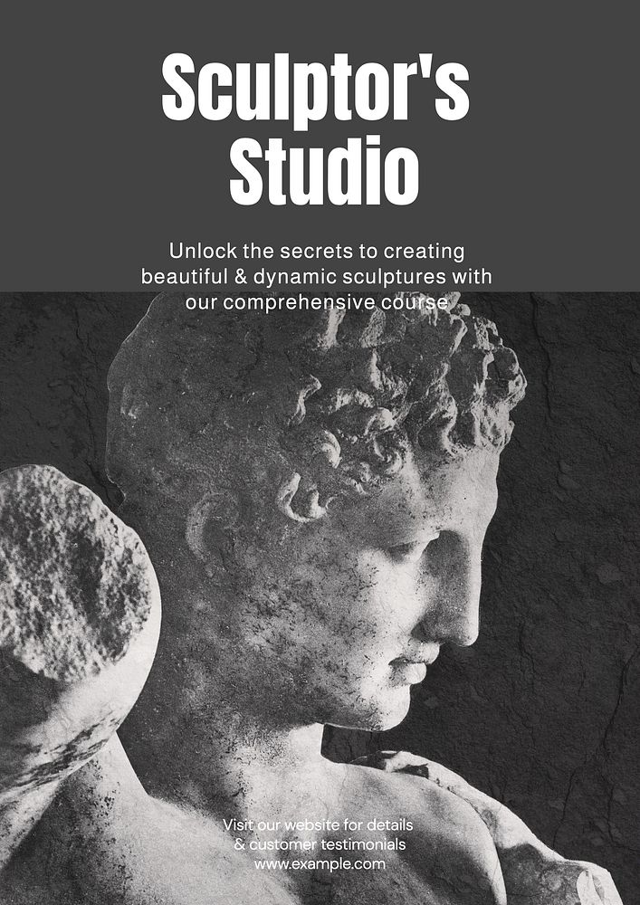 Sculptor's studio poster template | Free Photo - rawpixel