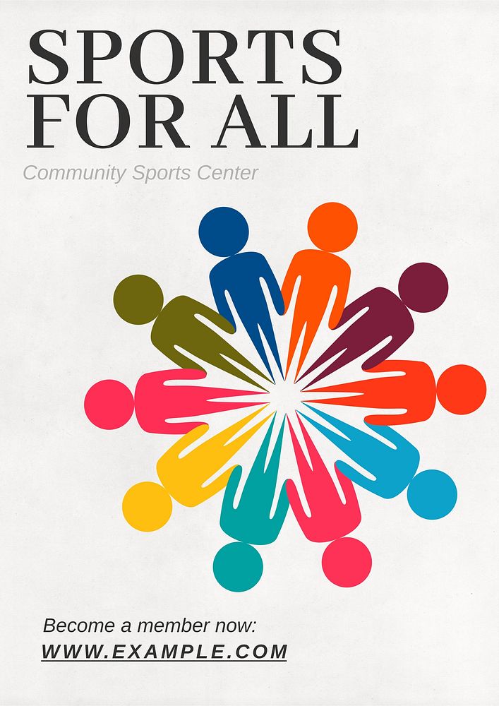 Sports & diversity poster template | Free Photo - rawpixel