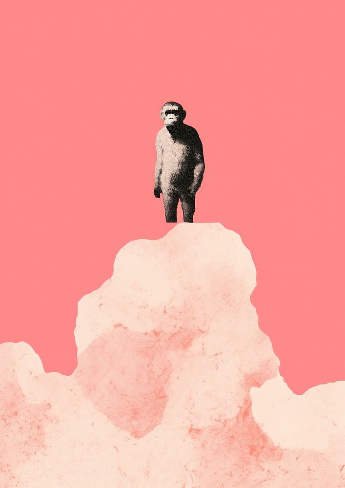 Monkey outdoors snowman vulture. | Free Photo Illustration - rawpixel