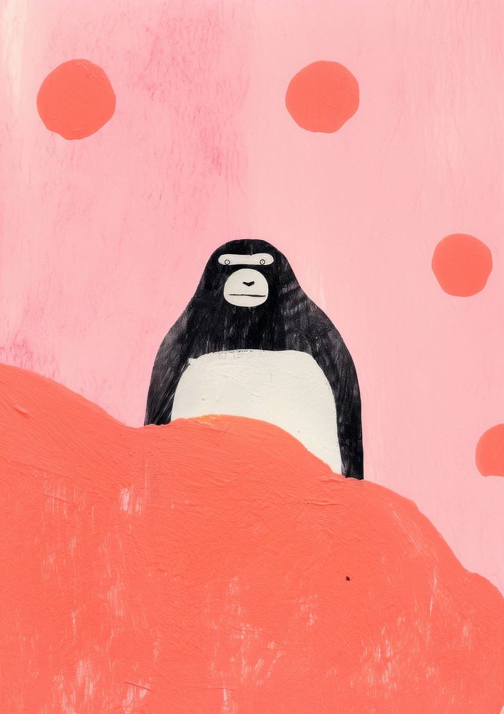 Monkey penguin animal bird. | Free Photo Illustration - rawpixel