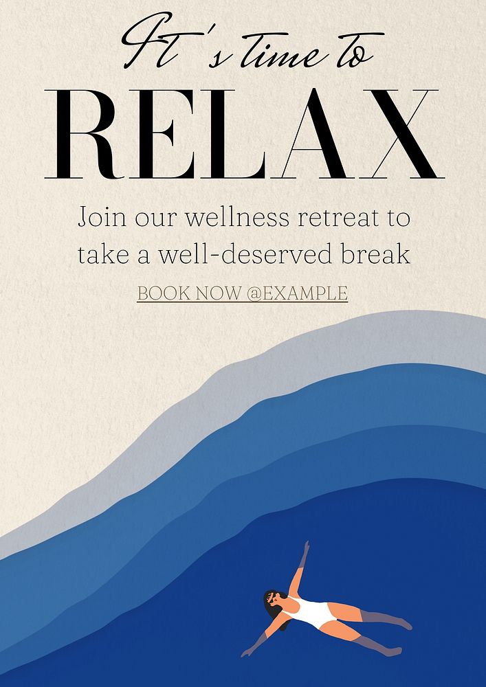 Relax wellness retreat poster template | Free Photo - rawpixel