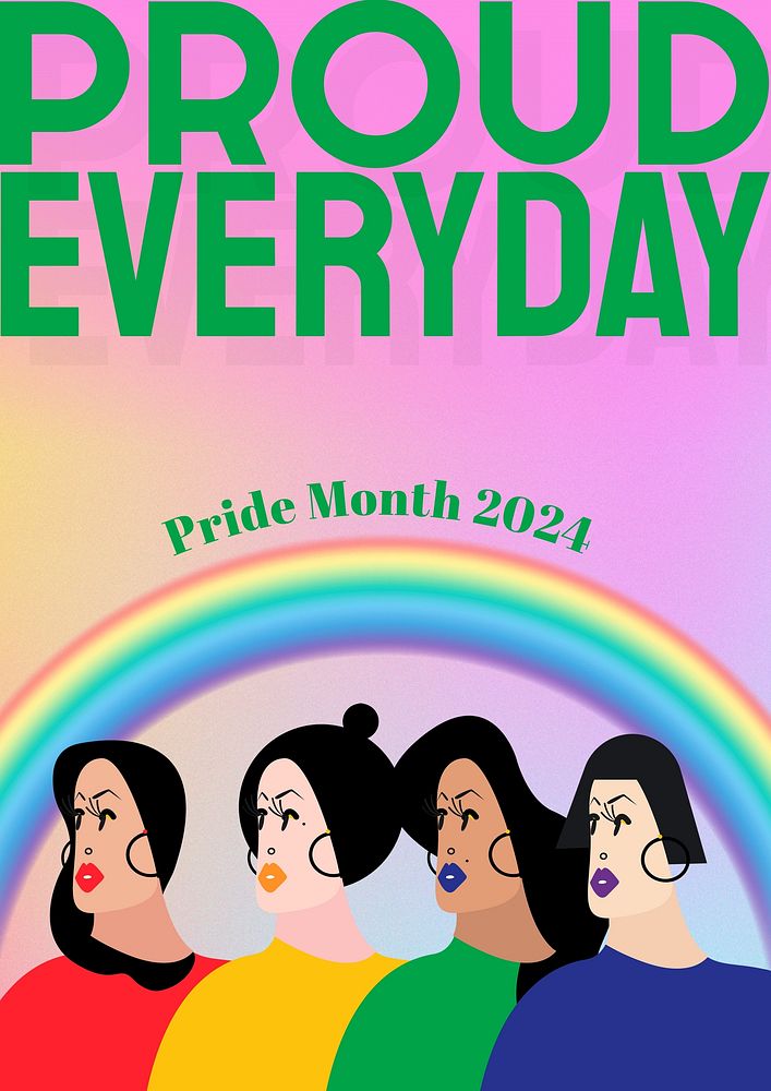 Pride month poster template | Free Photo - rawpixel