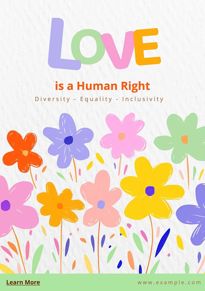Pride support poster template | Free Photo - rawpixel