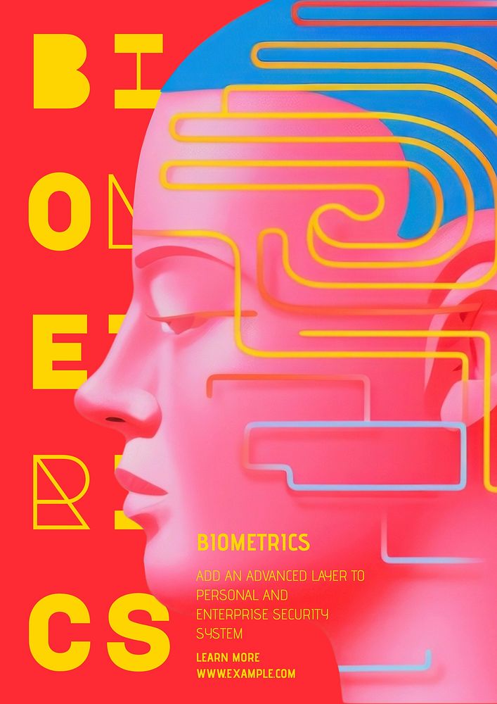 Biometrics poster template | Free Photo - rawpixel
