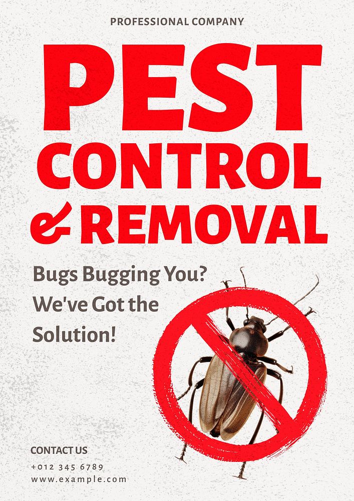 Pest control poster template | Free Photo - rawpixel