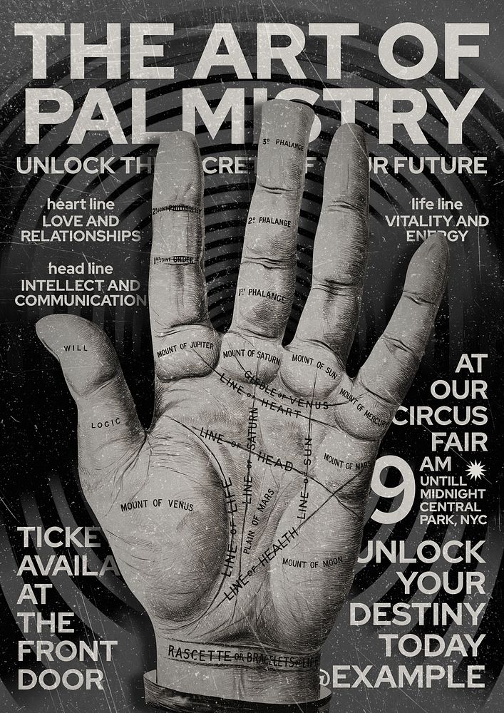 Palmistry poster template | Premium Photo - rawpixel