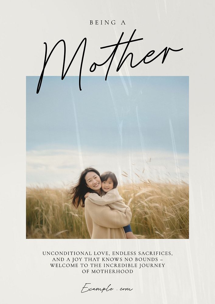 Being a mother poster template | Free Photo - rawpixel