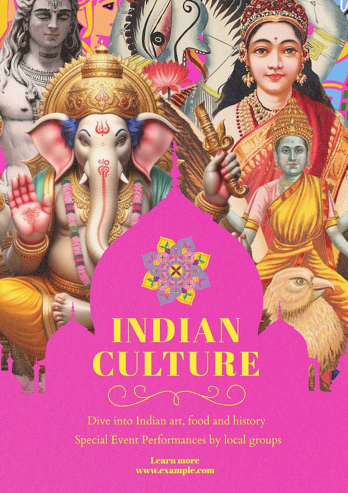 Indian culture poster template | Free Photo - rawpixel