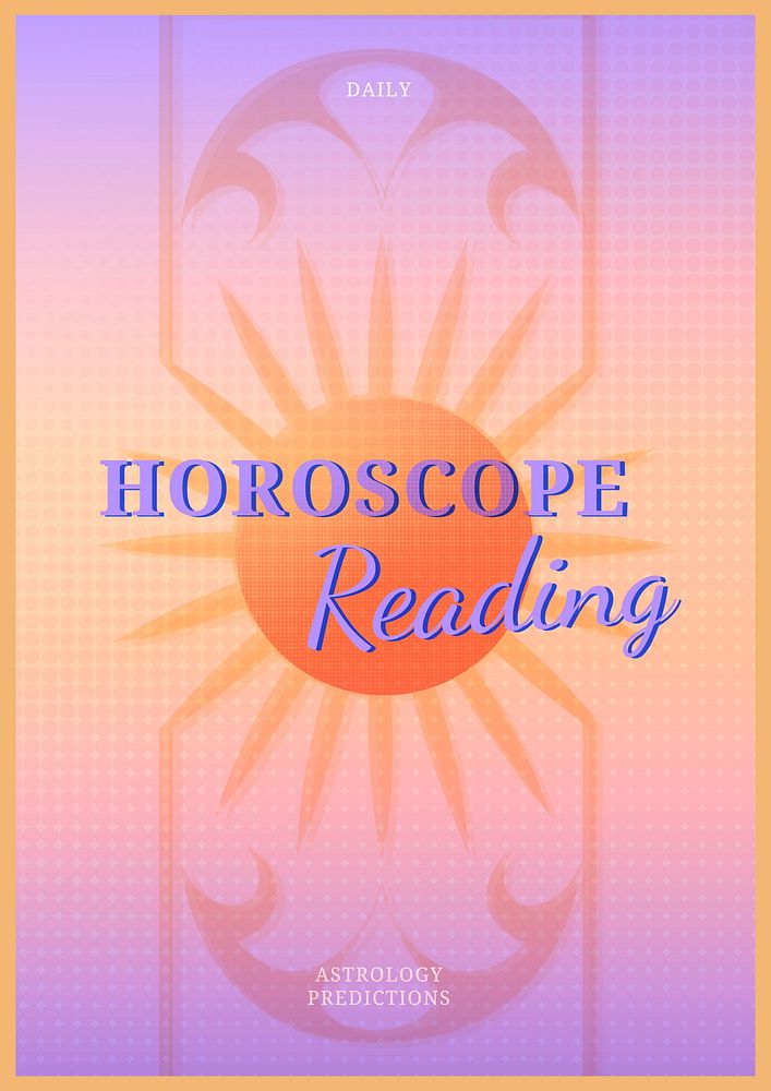 Horoscope poster template | Free Photo - rawpixel