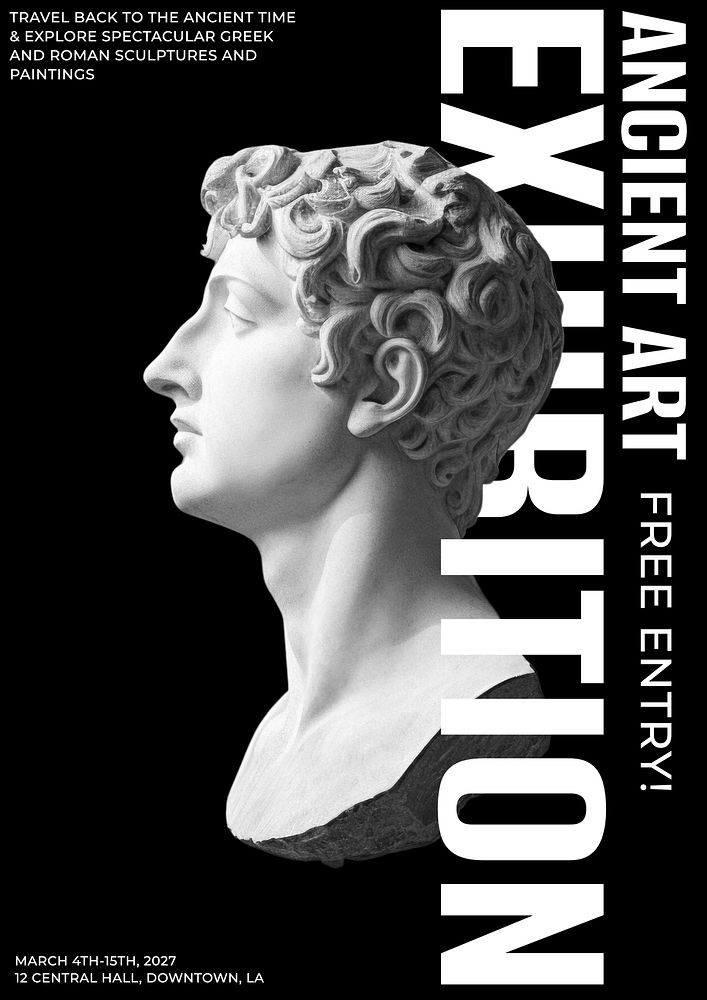 Ancient art exhibition poster template | Free Photo - rawpixel