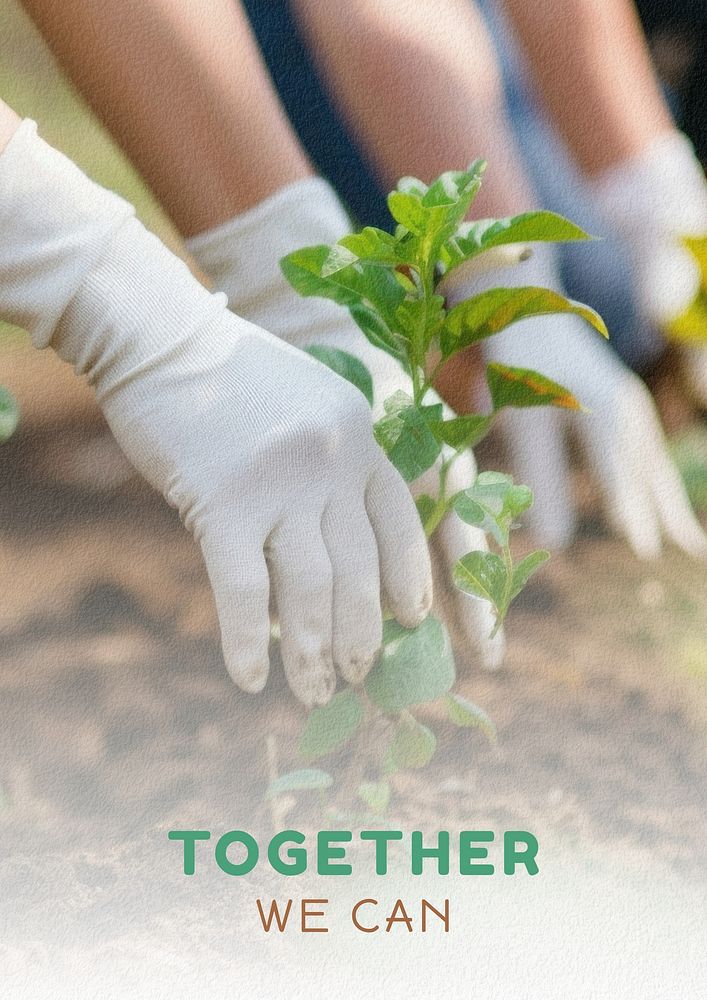 Together we can poster template | Free Photo - rawpixel