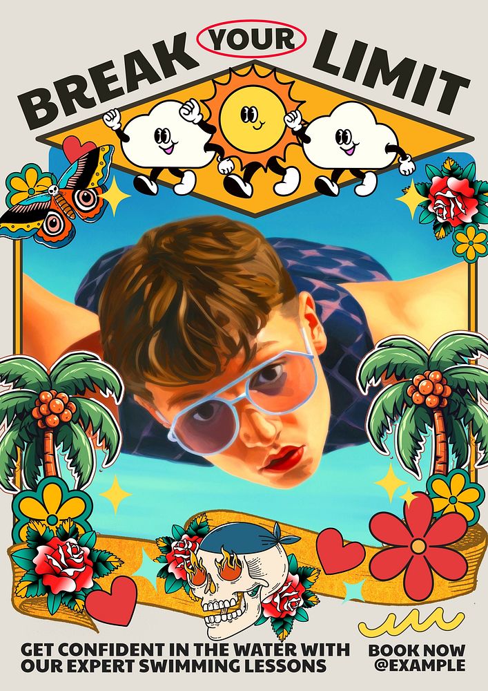 Break your limit poster template | Free Photo - rawpixel