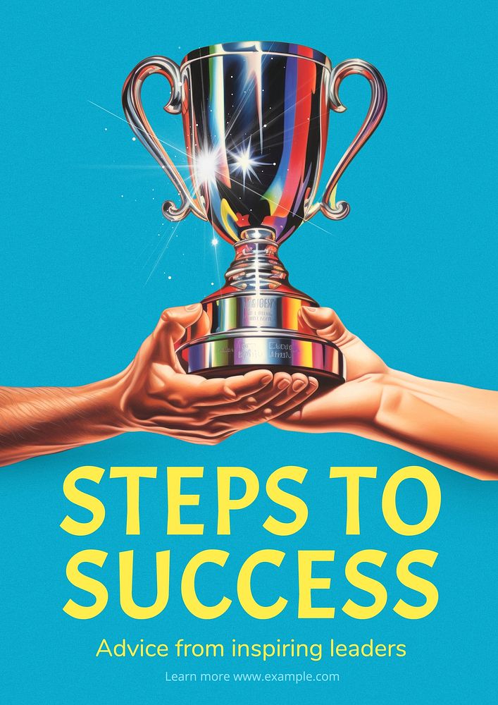 Steps to success poster template | Free Photo - rawpixel