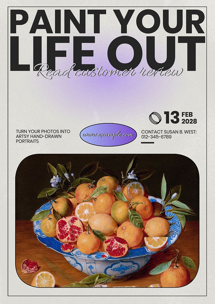 Paintings & Portraits poster template | Free Photo - rawpixel