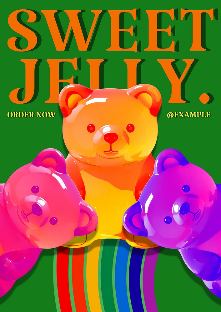 Sweet jelly poster template | Free Photo - rawpixel
