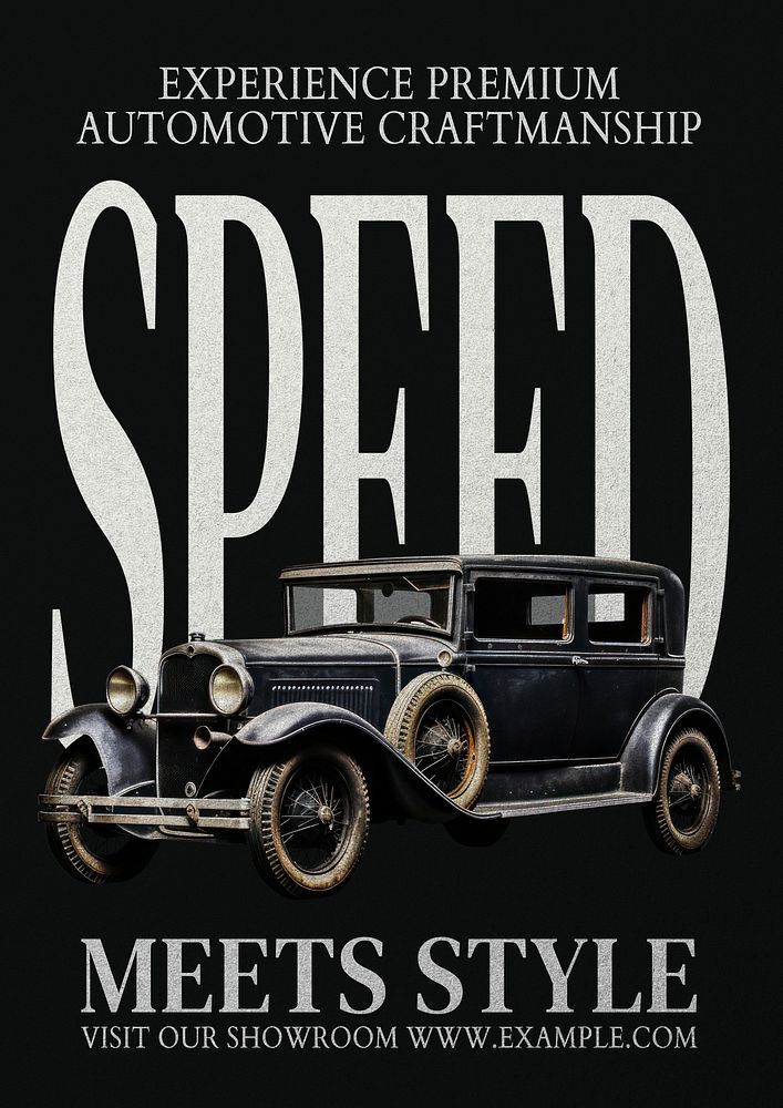 Speed meets style poster template | Free Photo - rawpixel