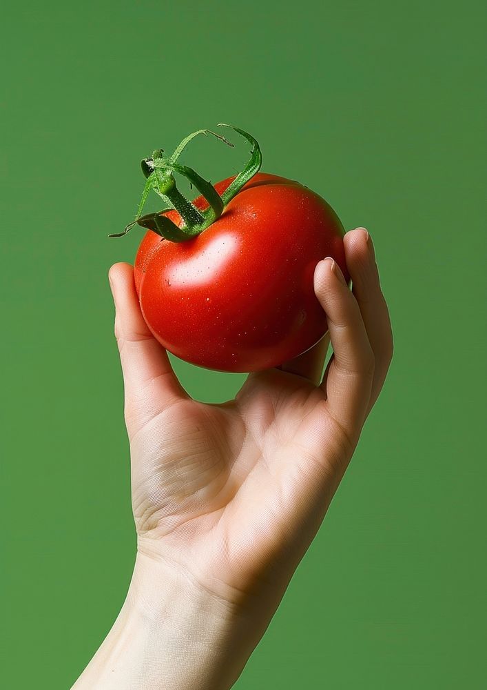 Hand holding tomato vegetable produce | Free Photo - rawpixel