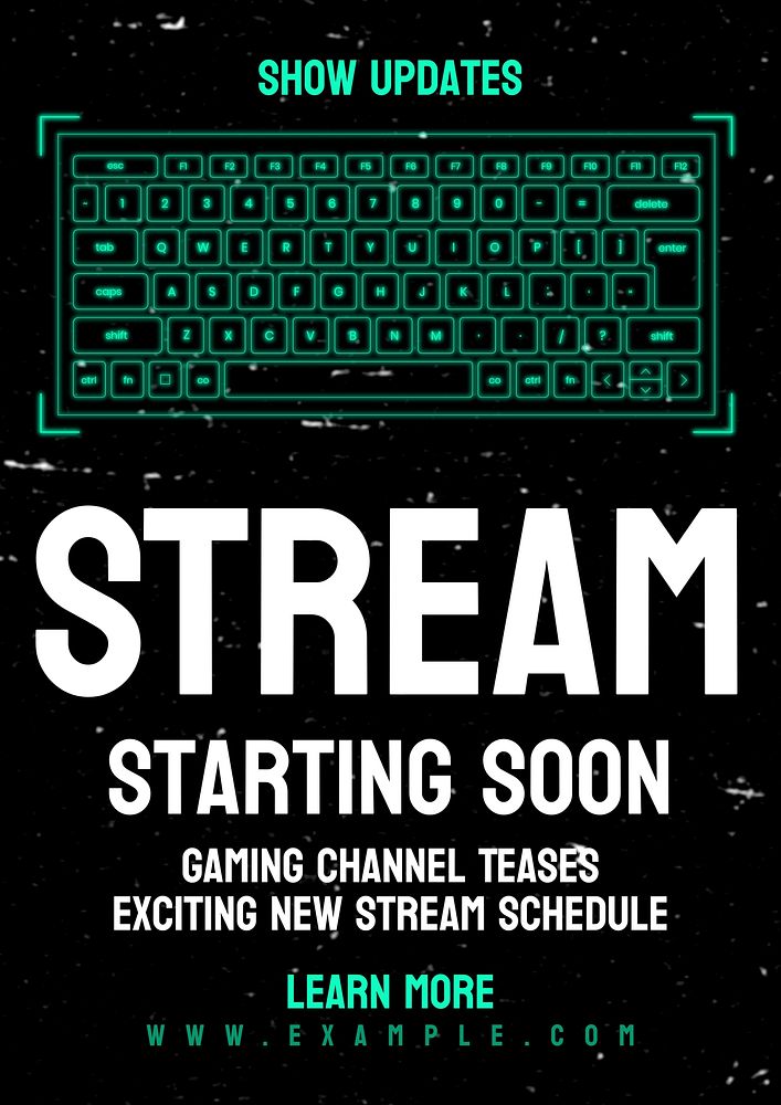 Game streaming poster template | Free Photo - rawpixel