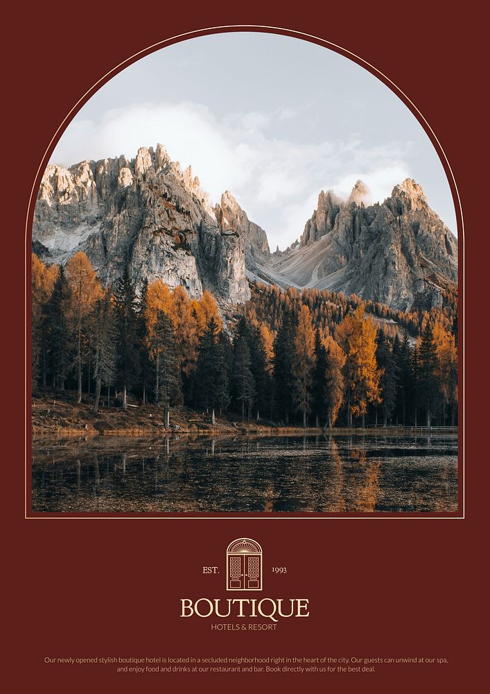 Editable retro red poster template | Free Photo - rawpixel