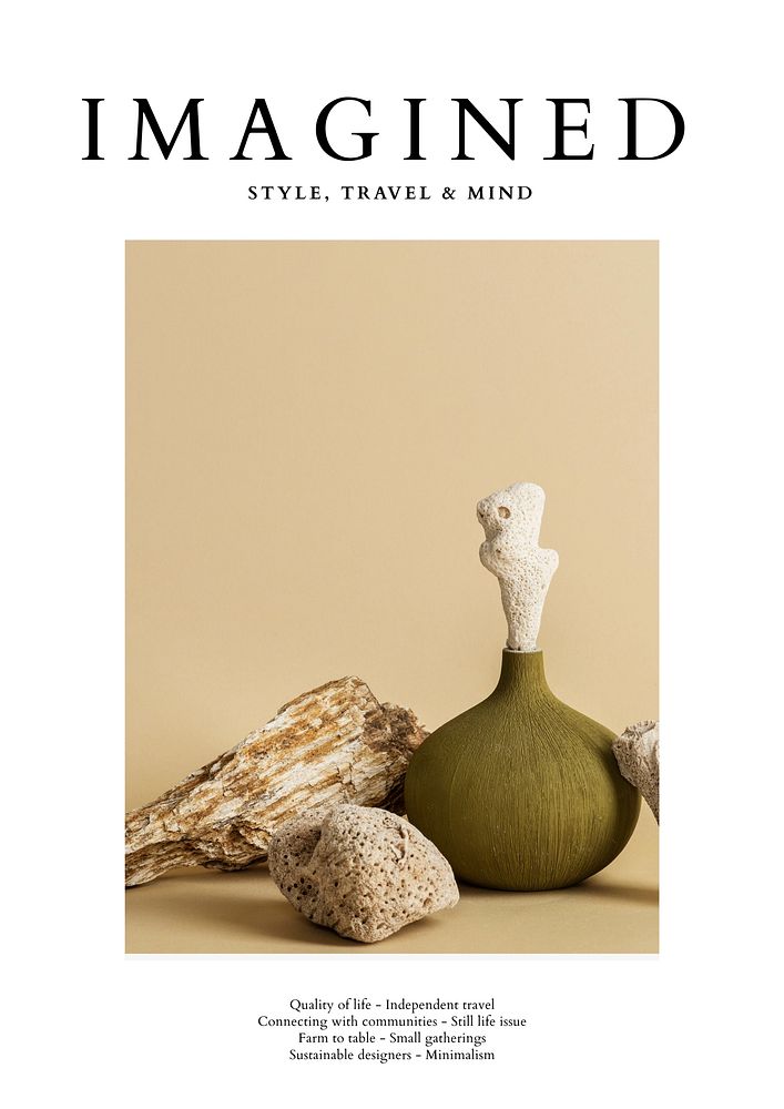 Minimal earth tone poster template | Free Photo - rawpixel