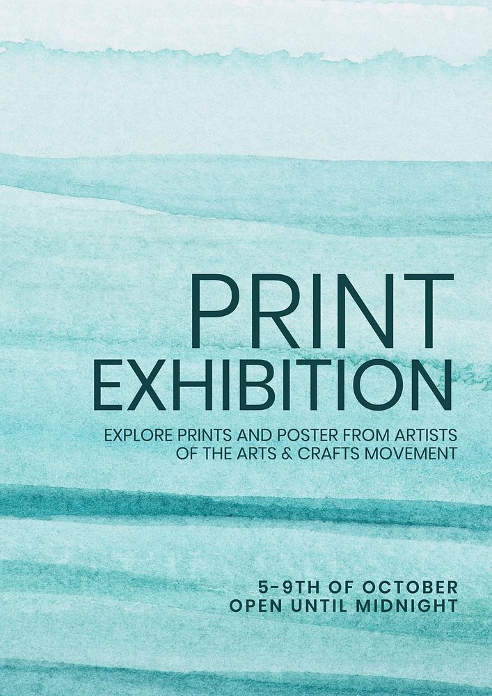 Print exhibition poster template | Free Photo - rawpixel