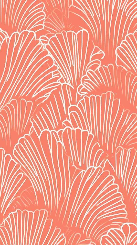 Art deco coral wallpaper pattern | Free Photo Illustration - rawpixel